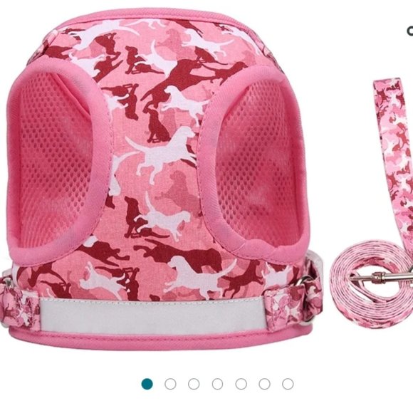 Dog | Pet Harness Pink Camouflage Reflective Dog Vest W Leash | Poshmark